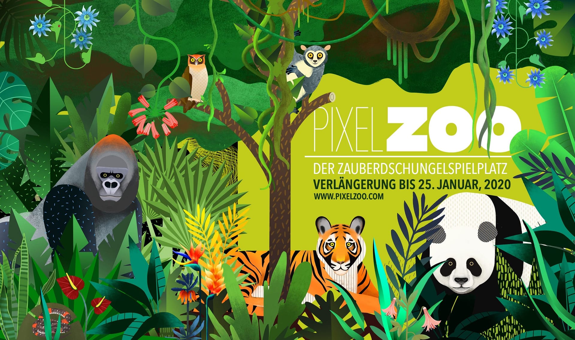 Willkommen im Pixel Zoo! Bis 25. Januar 2020 verlängert. - Europaallee